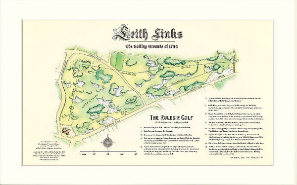Leith Links & Rules of Golf Print - Golf Frames - golframes.com